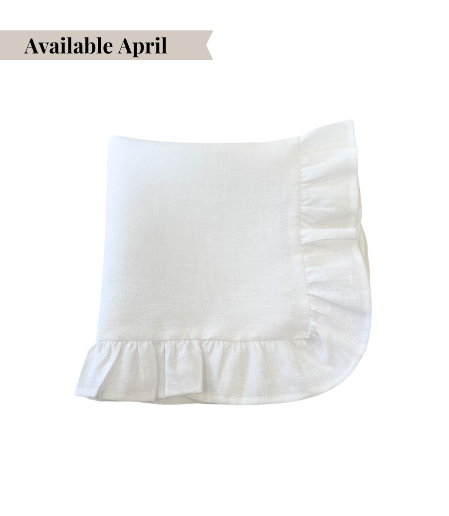 Ruffle Napkin - White – Table Tales
